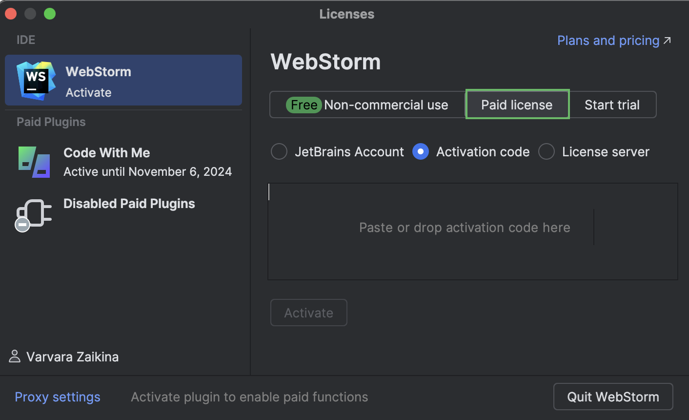 注册 WebStorm | WebStorm 文档