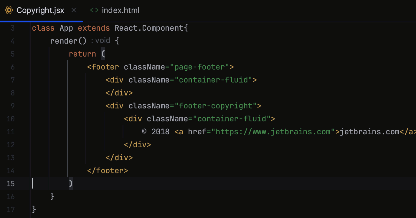 React | WebStorm 文档