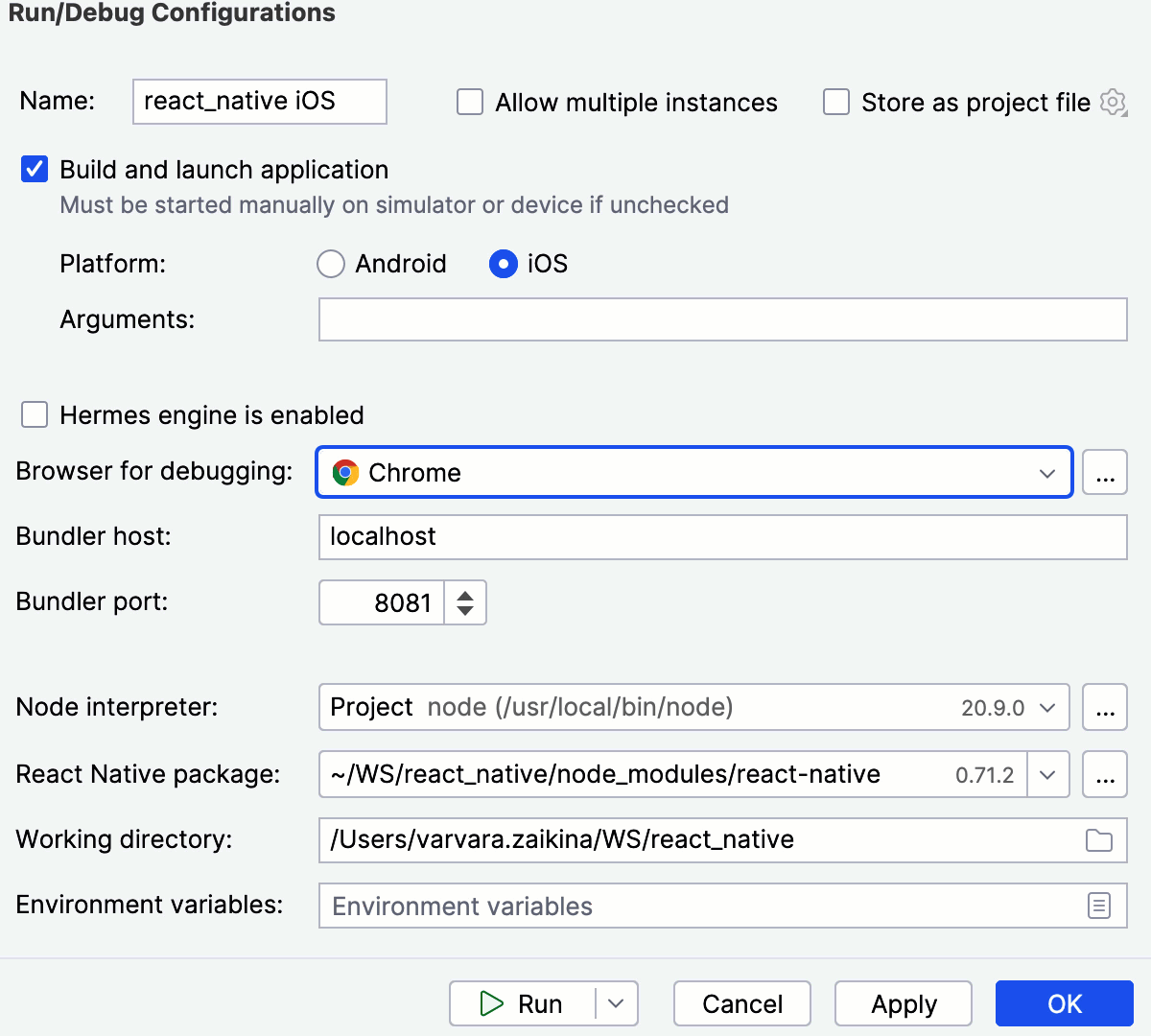 React Native | WebStorm Documentation
