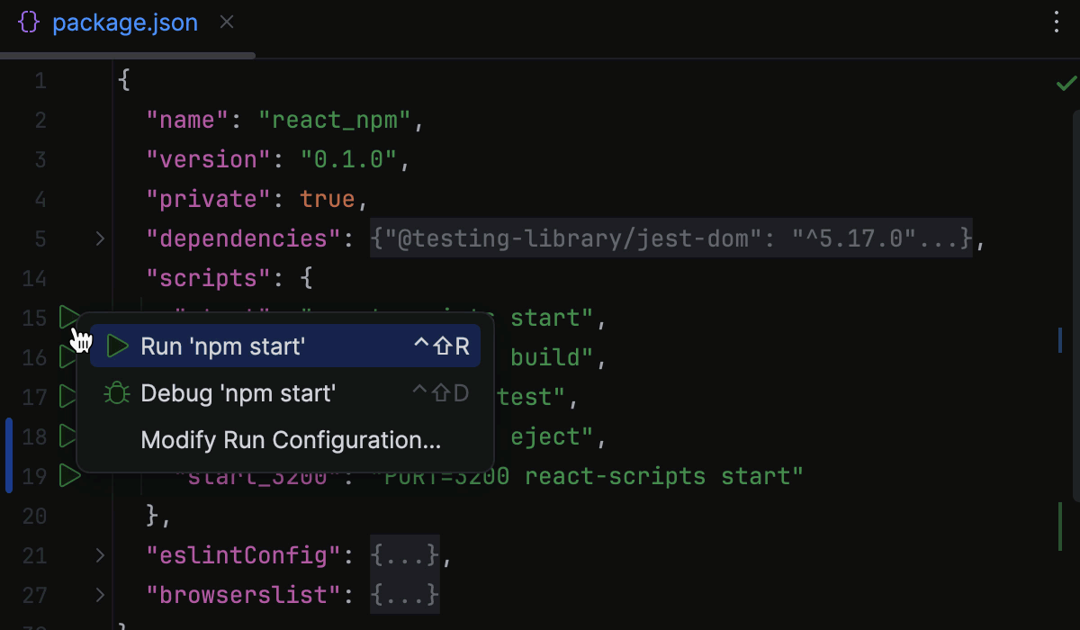 React | WebStorm 文档
