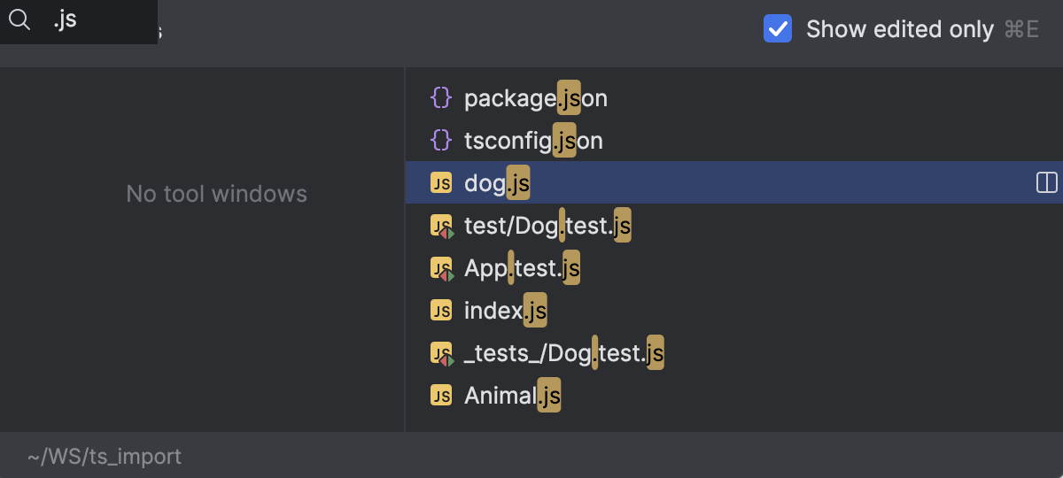 Recent files and changes | WebStorm Documentation