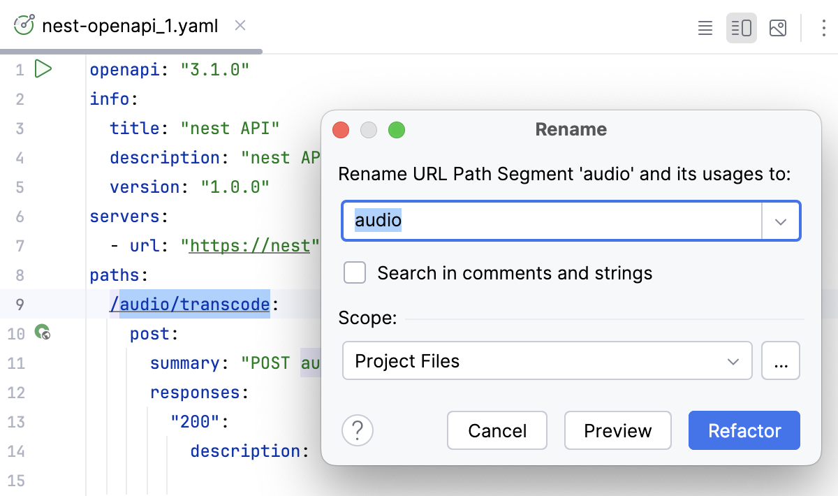 OpenAPI | WebStorm Documentation