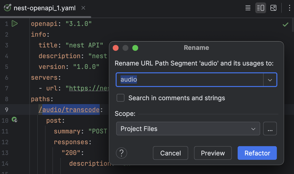 OpenAPI | WebStorm Documentation