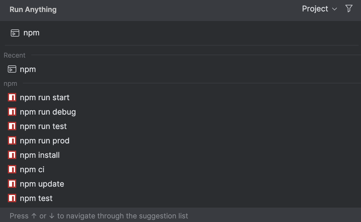npm、pnpm 和 Yarn | WebStorm 文档