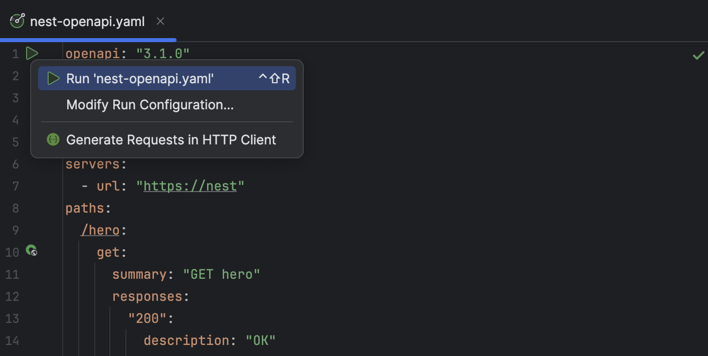 OpenAPI | WebStorm Documentation