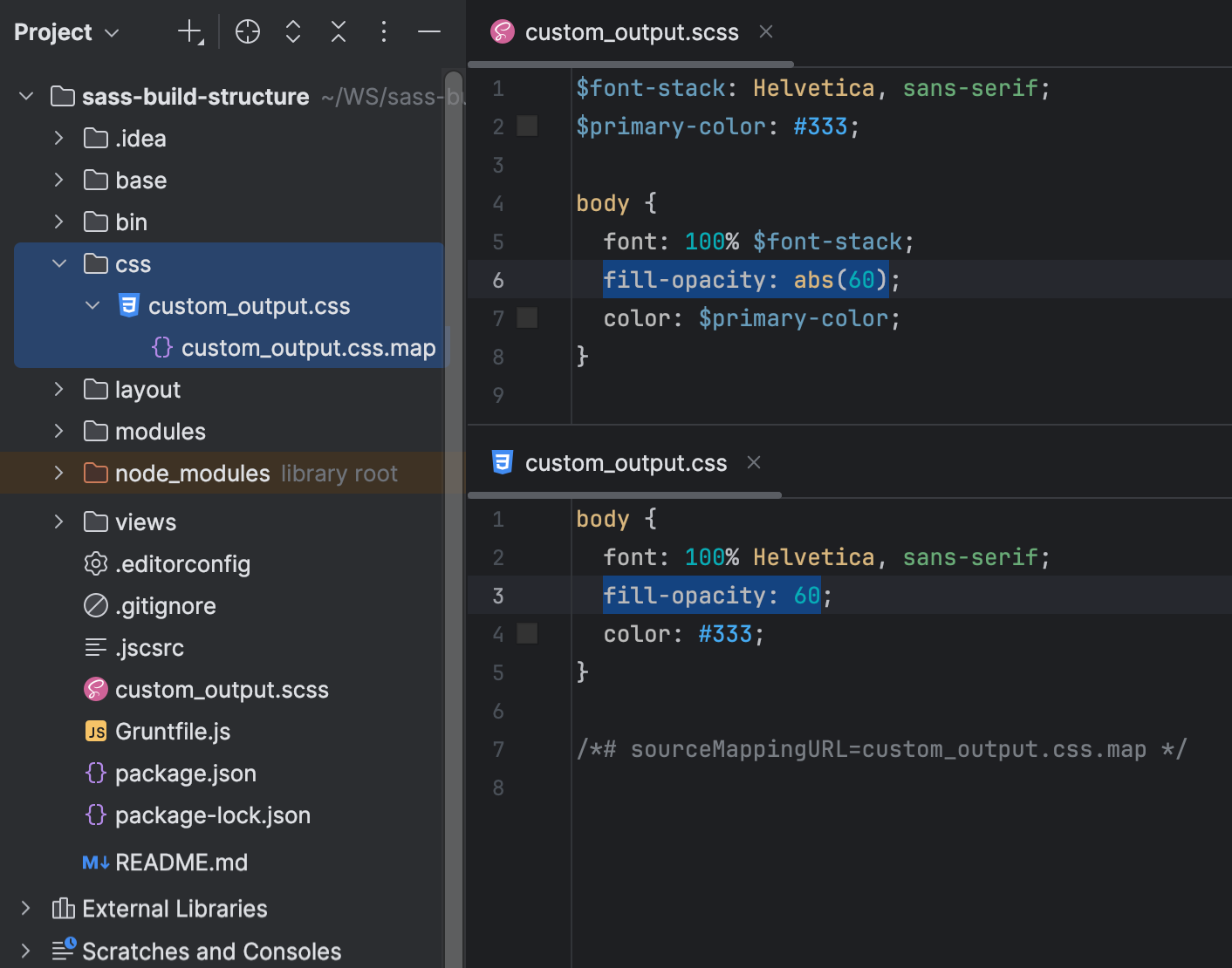 Sass、SCSS 和 Less | CLion 文档