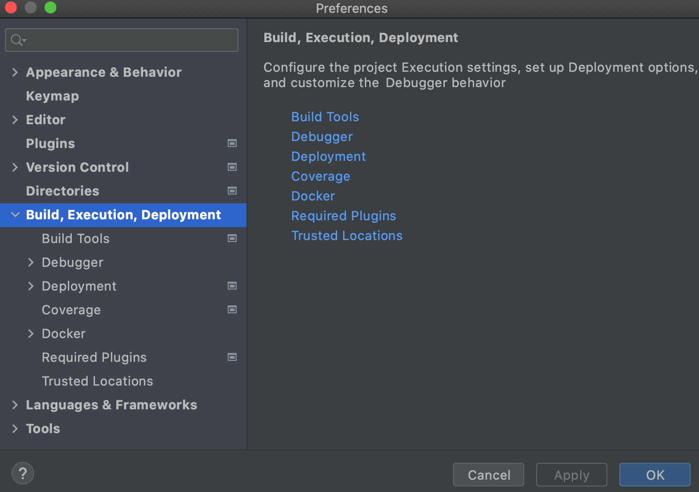 Build, Execution, Deployment | WebStorm Documentation