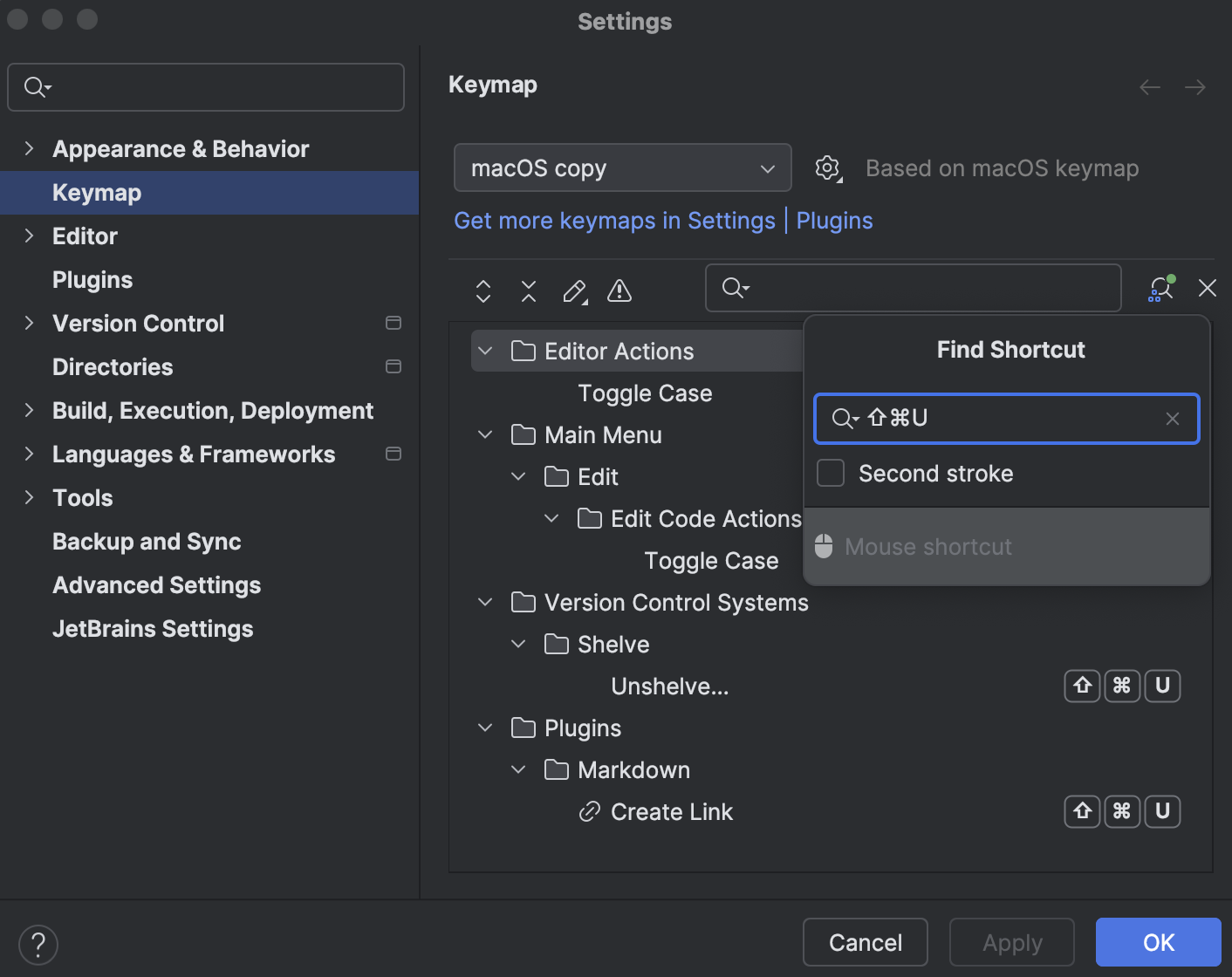 Keyboard shortcut not working? | WebStorm Documentation