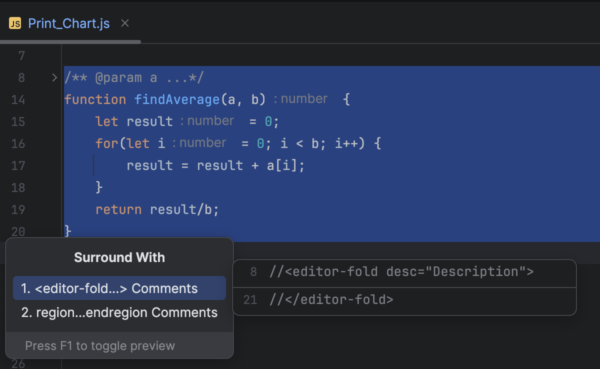 Generate code | WebStorm Documentation