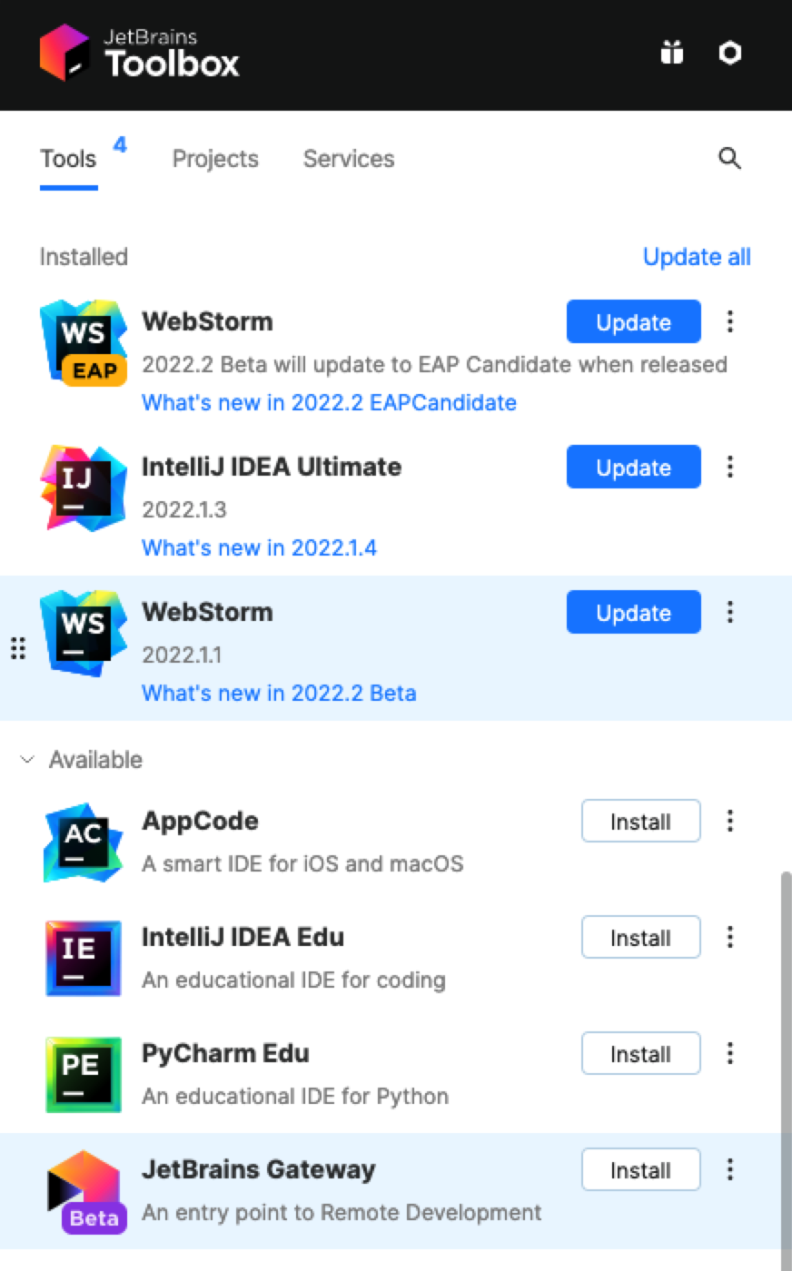 Install JetBrains Gateway | WebStorm Documentation