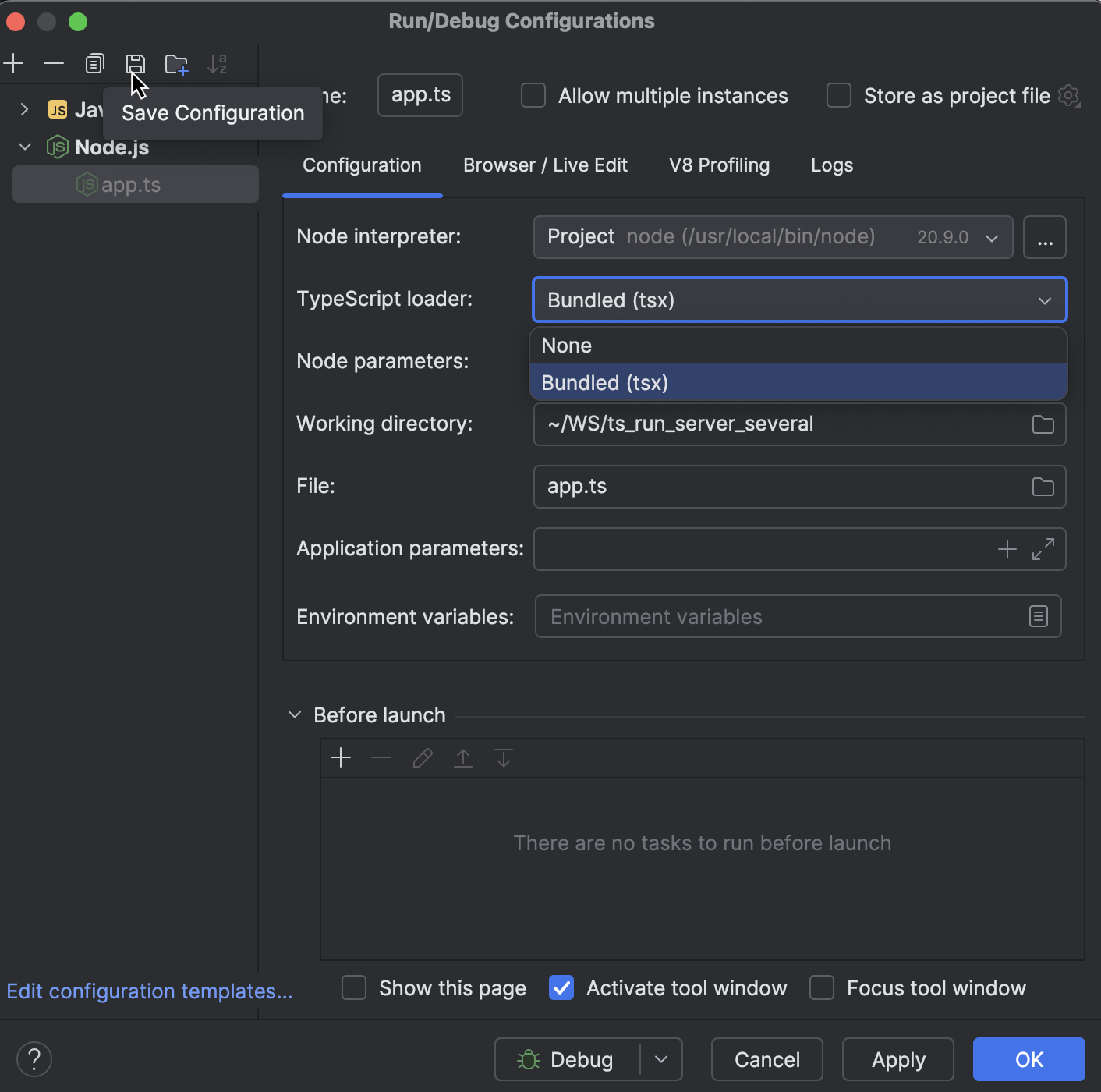 Running and debugging TypeScript | IntelliJ IDEA Documentation