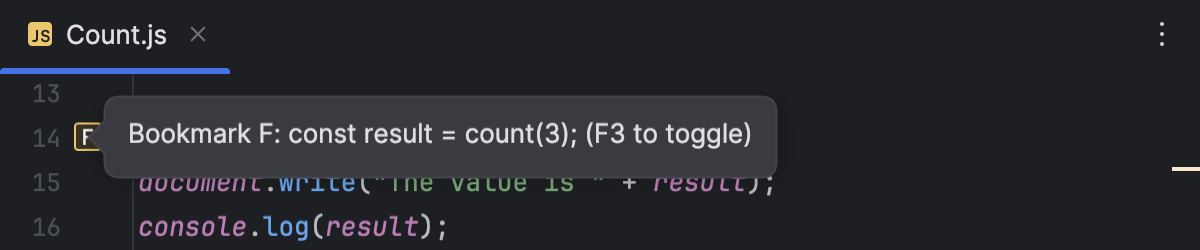 Bookmarks | WebStorm Documentation