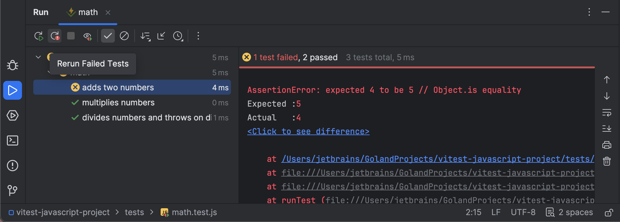 Vitest | IntelliJ IDEA Documentation