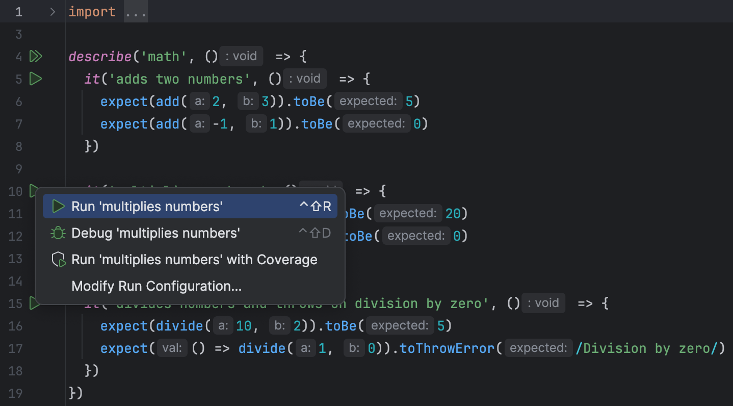 Vitest | CLion Documentation