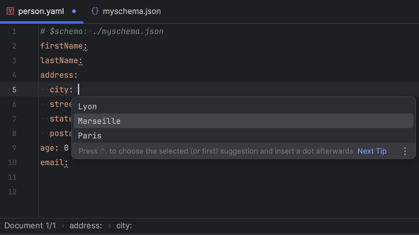 YAML | CLion Documentation