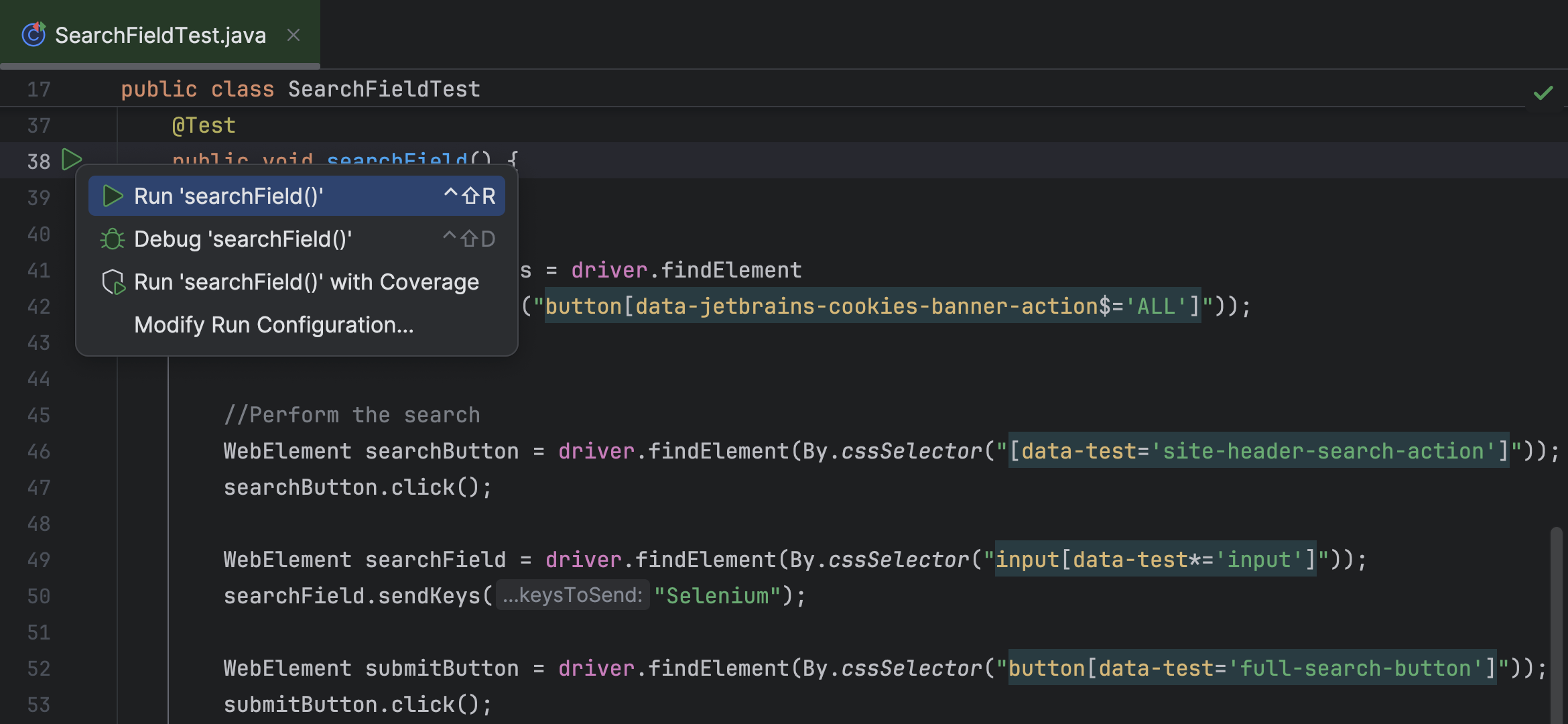 Web UI Test Automation | IntelliJ IDEA Documentation
