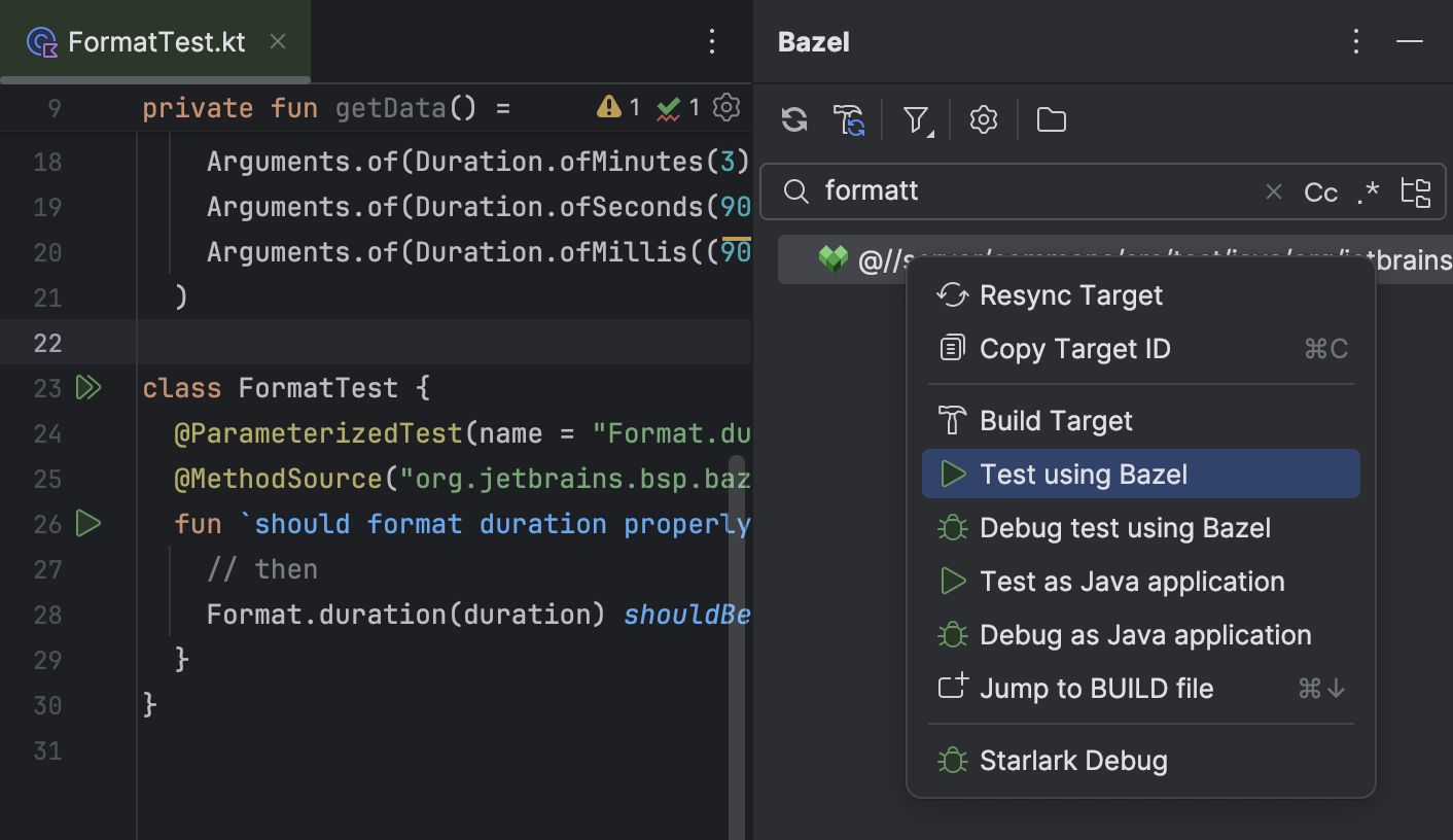Bazel | IntelliJ IDEA Documentation