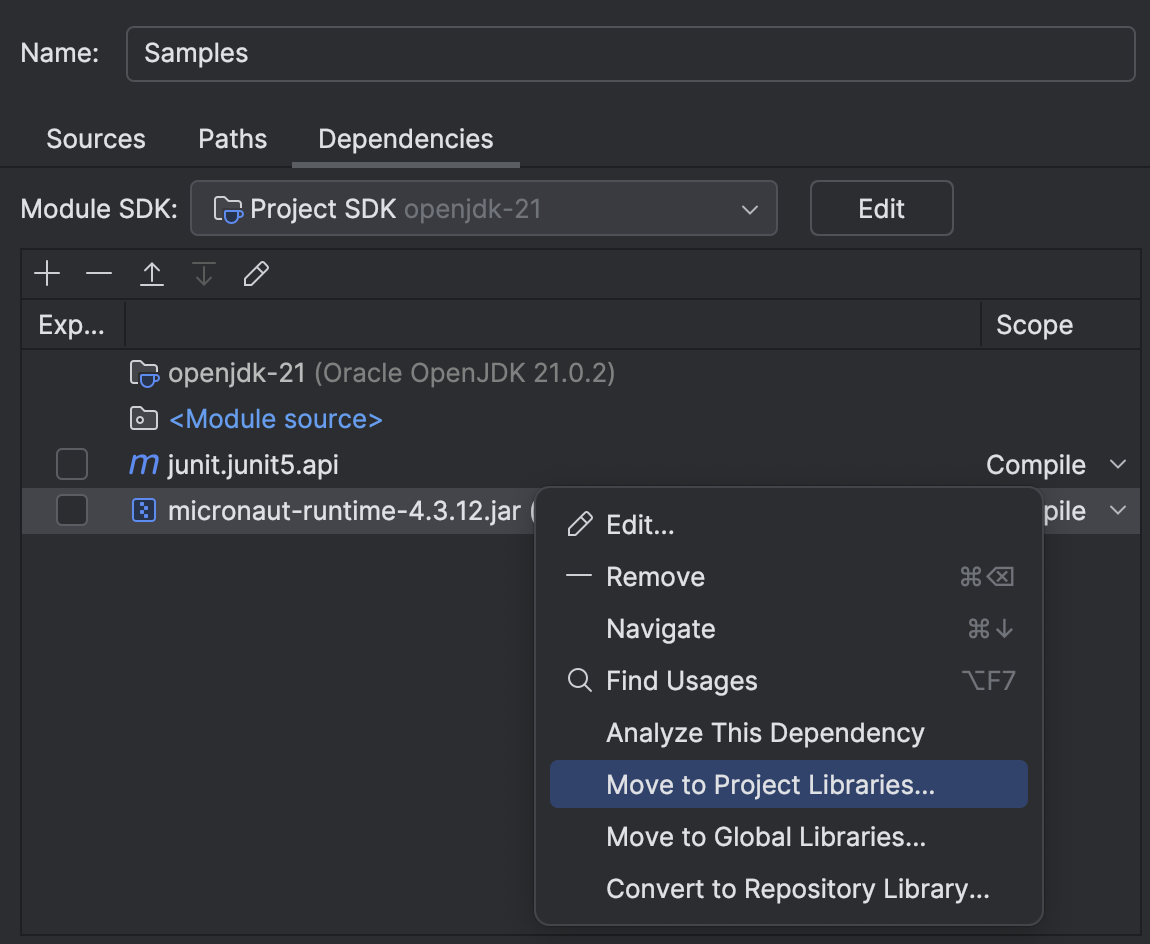 Libraries | IntelliJ IDEA Documentation
