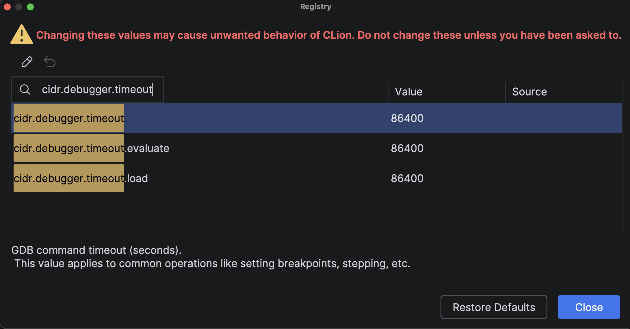 Debugger options | CLion Documentation