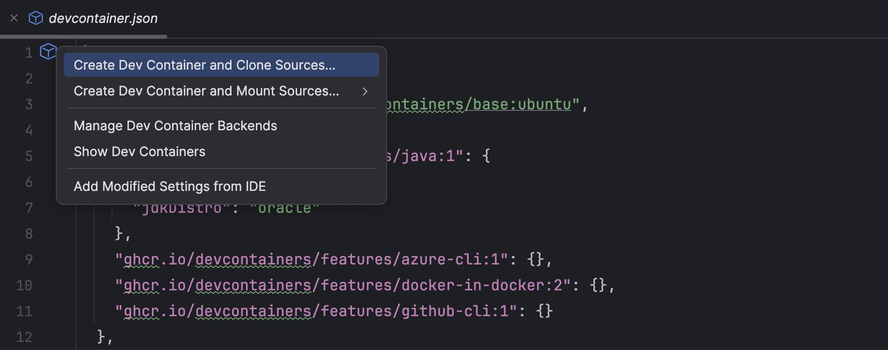 Start Dev Container inside IDE | IntelliJ IDEA Documentation