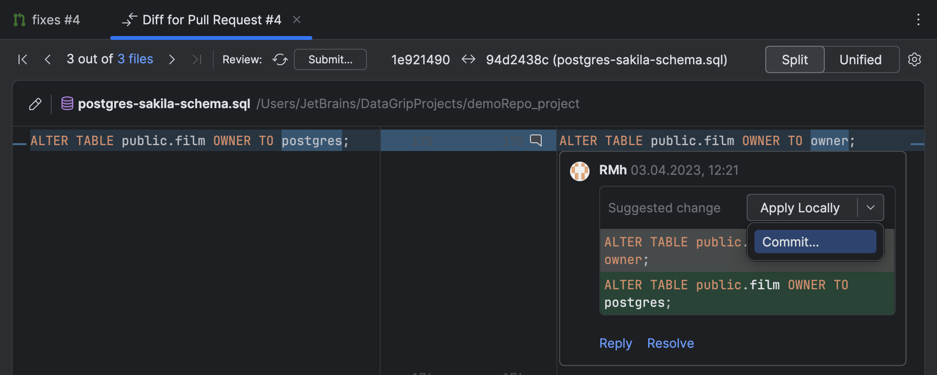 Create and merge GitHub pull requests | DataGrip Documentation