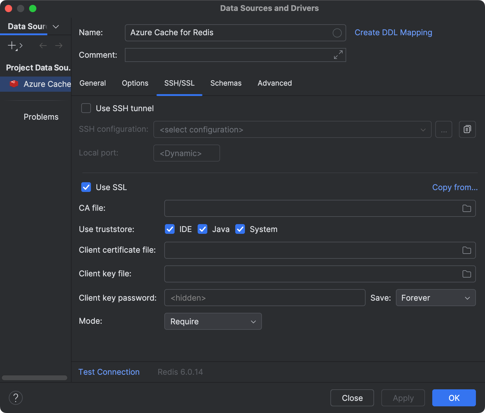 Create Redis data source for Azure Cache for Redis | IntelliJ IDEA ...