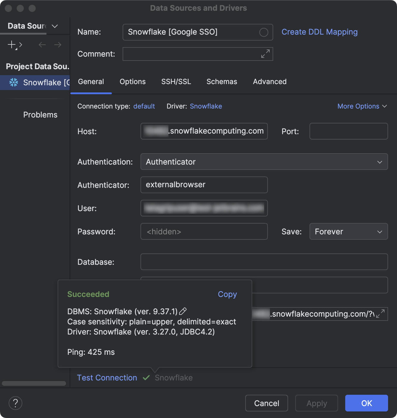 Create a Snowflake data source with Google Workspace SSO and Google Authenticator MFA | GoLand ...