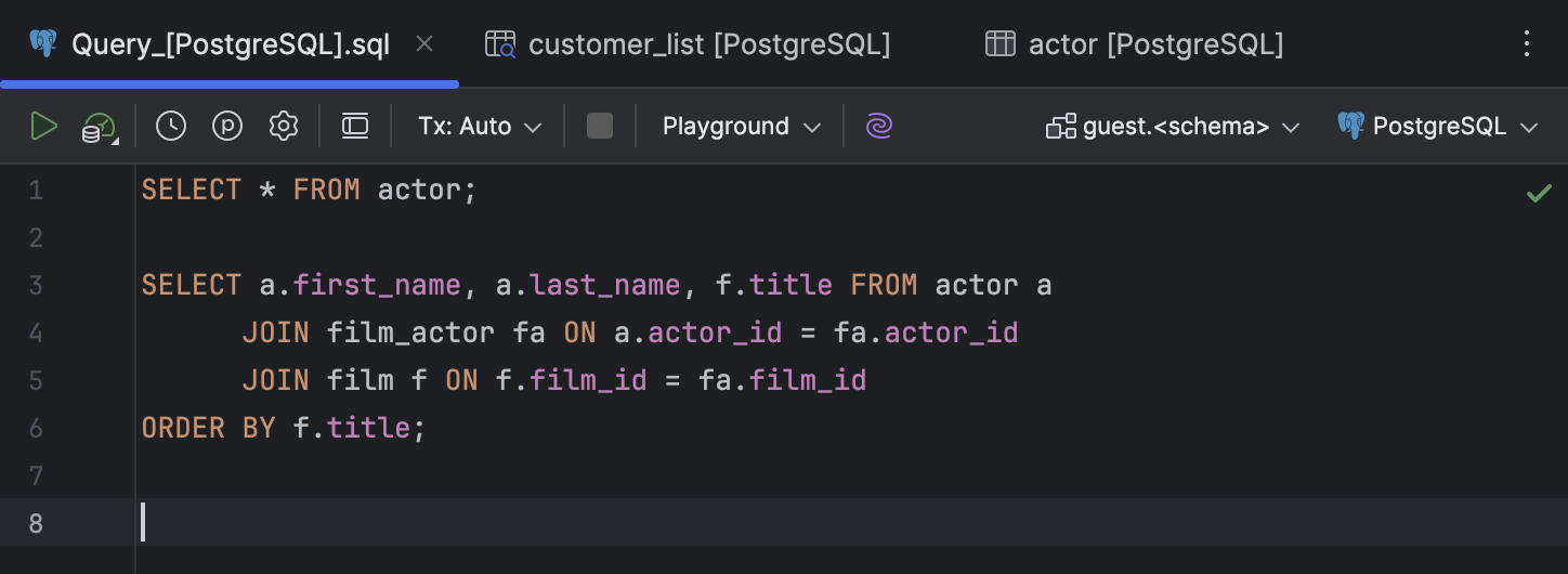 Query files | IntelliJ IDEA Documentation