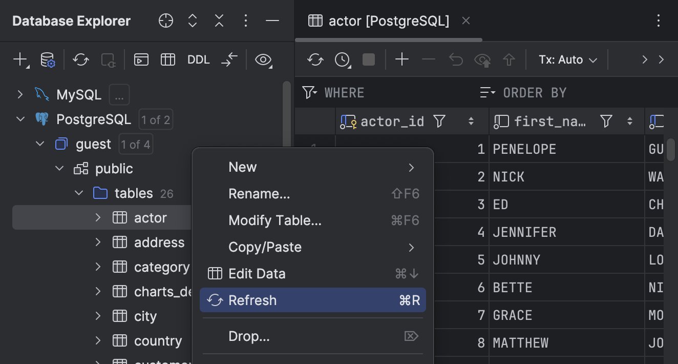 Introspection levels | DataGrip Documentation