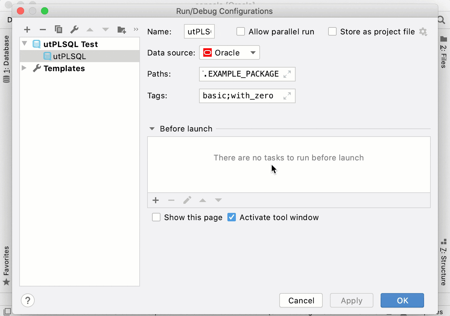 运行 utPLSQL 测试 | DataGrip 文档