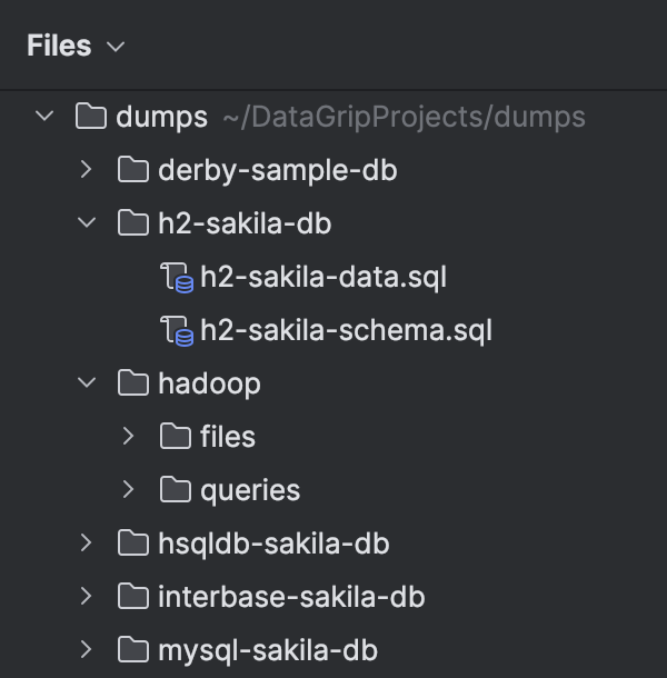 Files tool window | DataGrip Documentation
