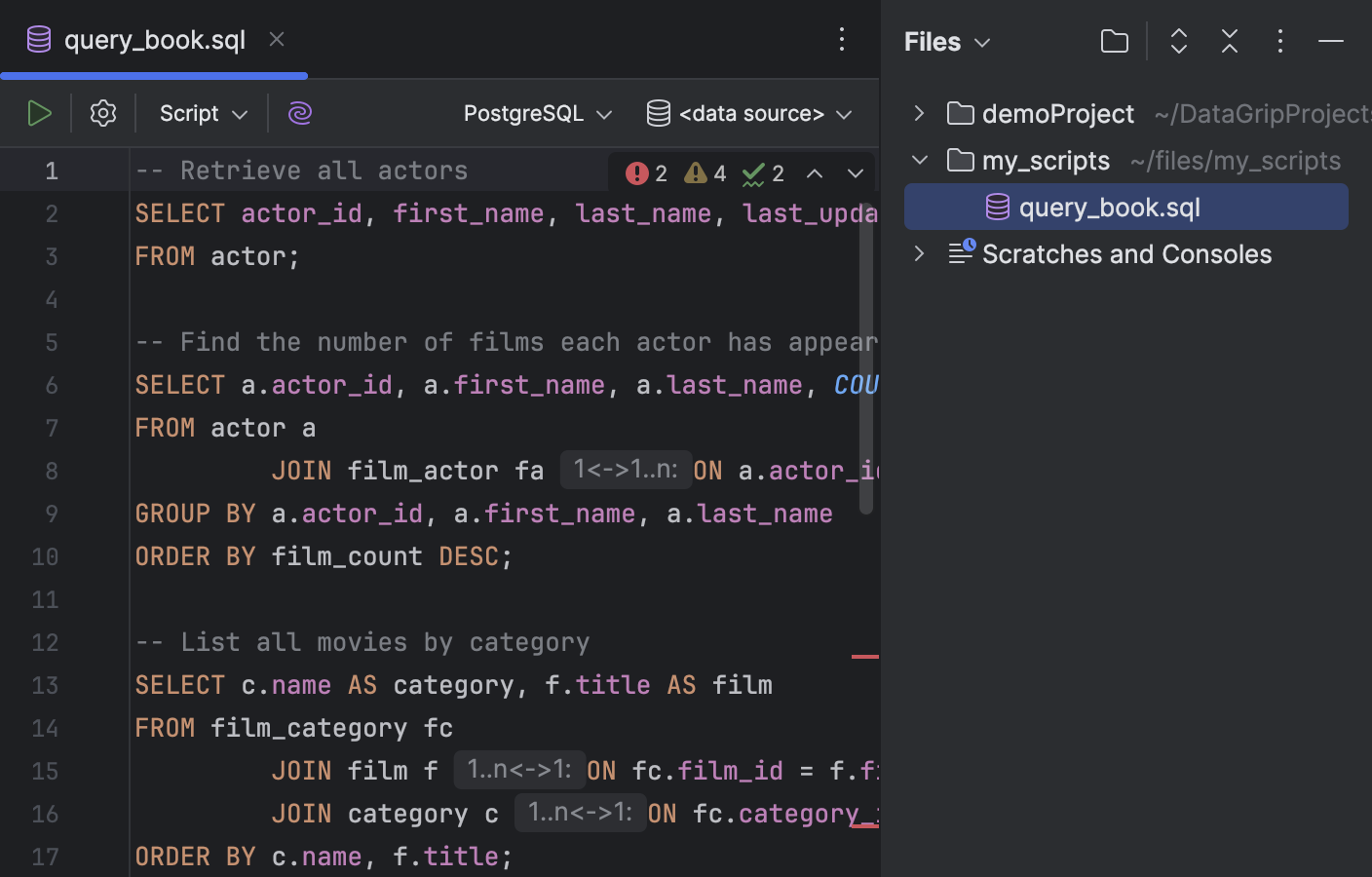 Use Files tool window | DataGrip Documentation