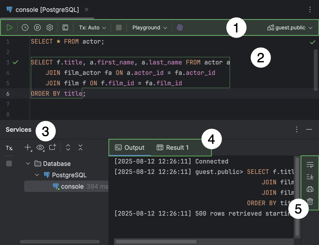 Query consoles | DataGrip Documentation