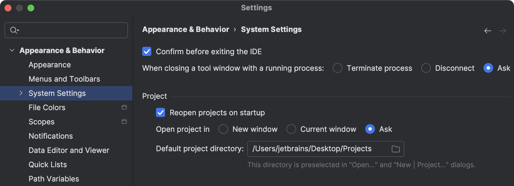 打开、移动和关闭项目 | IntelliJ IDEA 文档