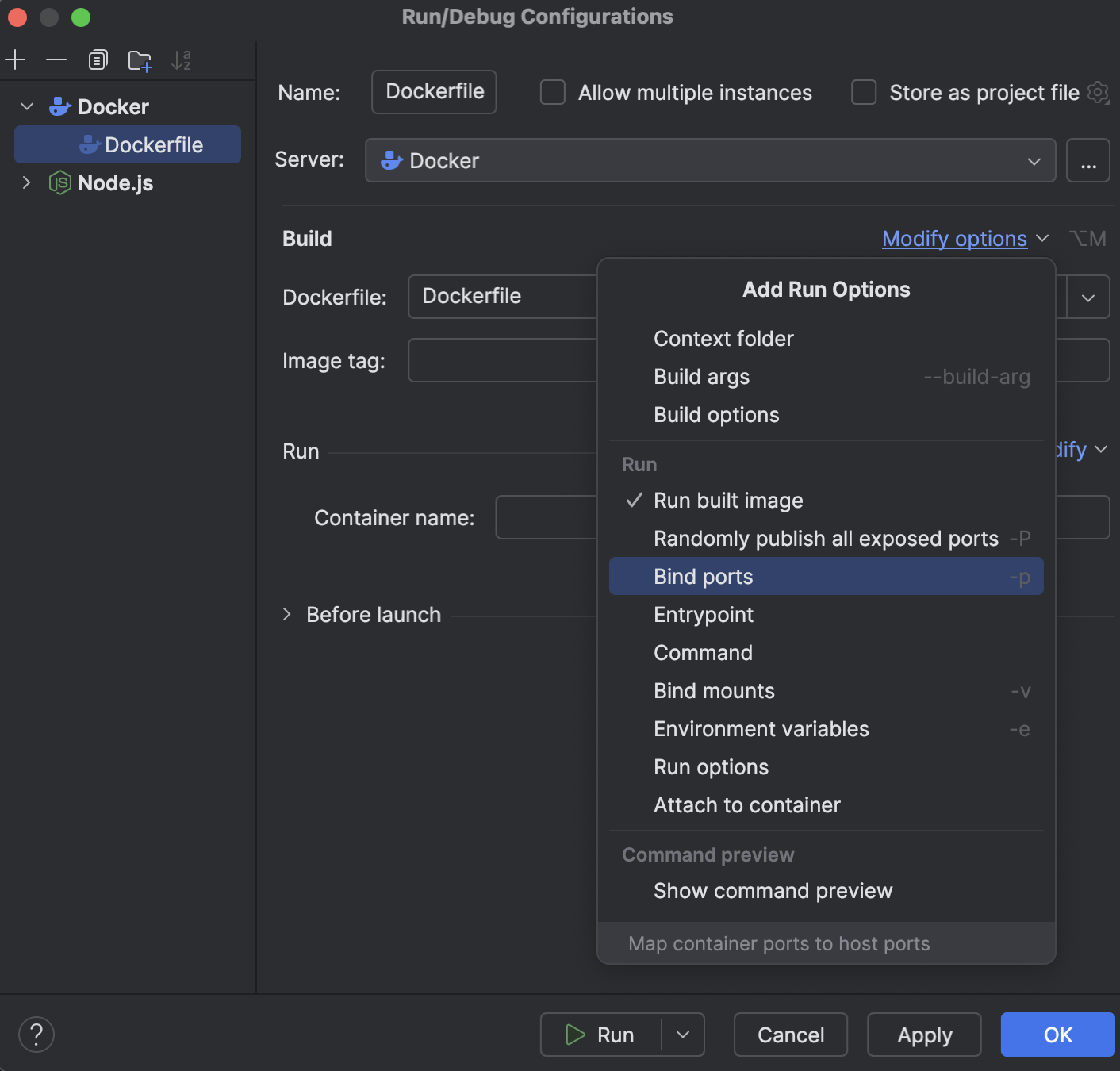 Tutorial: Dockerize a Node.js Express application | WebStorm Documentation