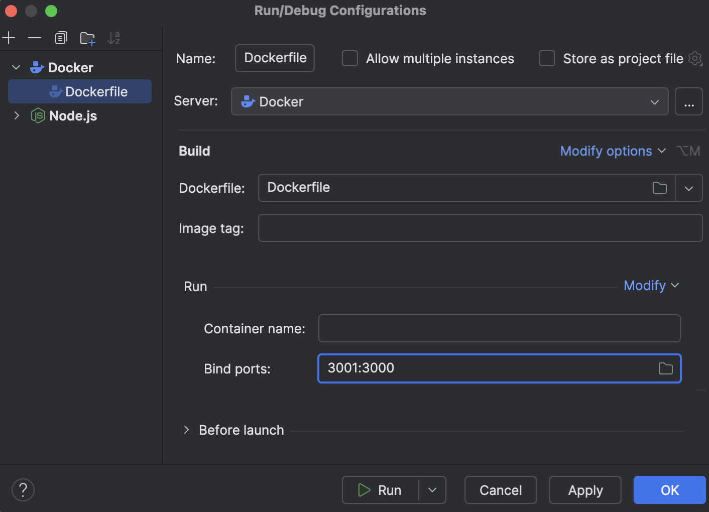 Tutorial: Dockerize a Node.js Express application | WebStorm Documentation