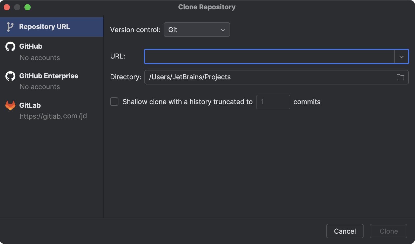 Manage projects hosted on GitLab | PyCharm Documentation