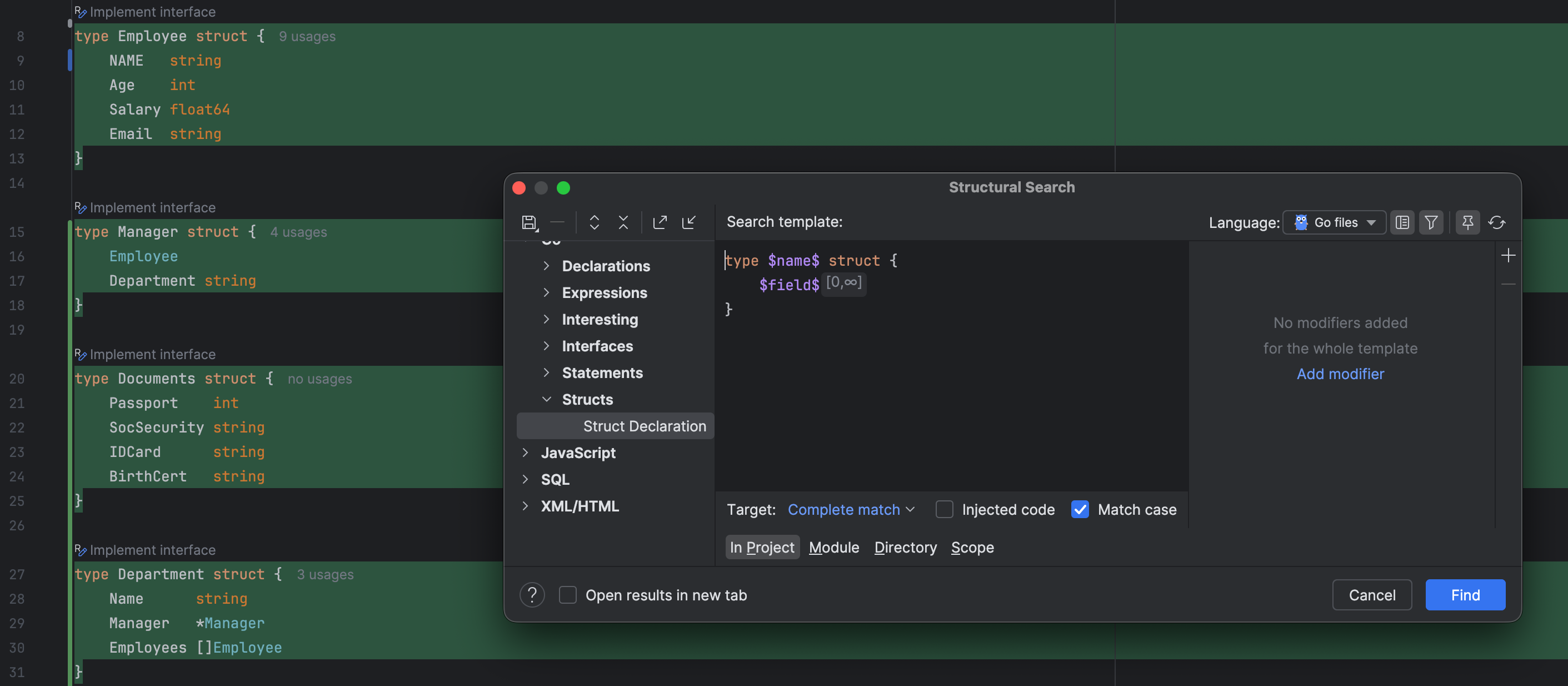 Go templates | GoLand Documentation