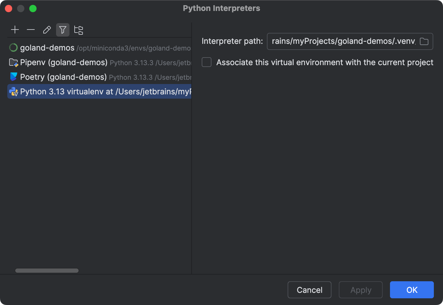 Configuring Python SDK | GoLand Documentation