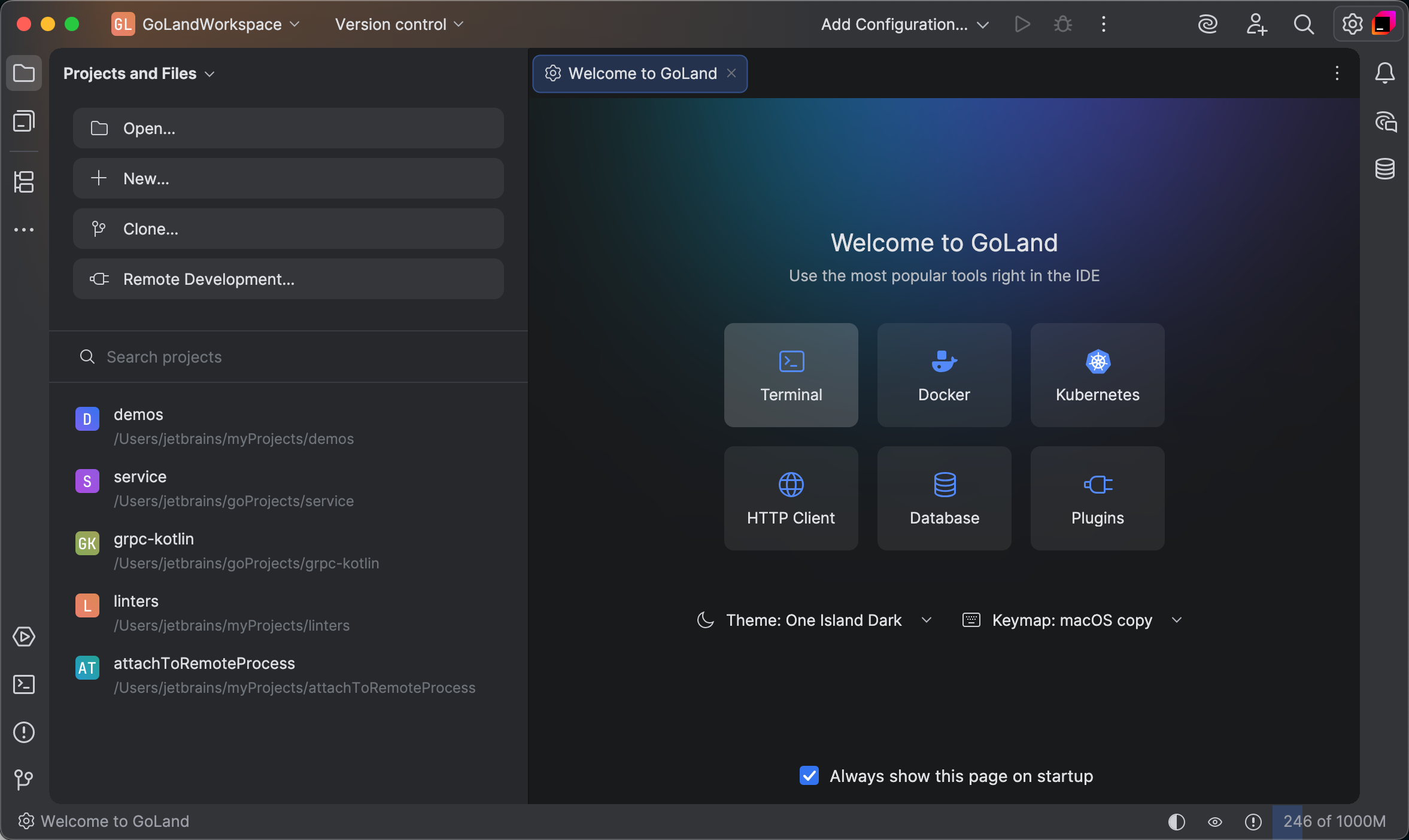 首次运行 GoLand | GoLand 文档