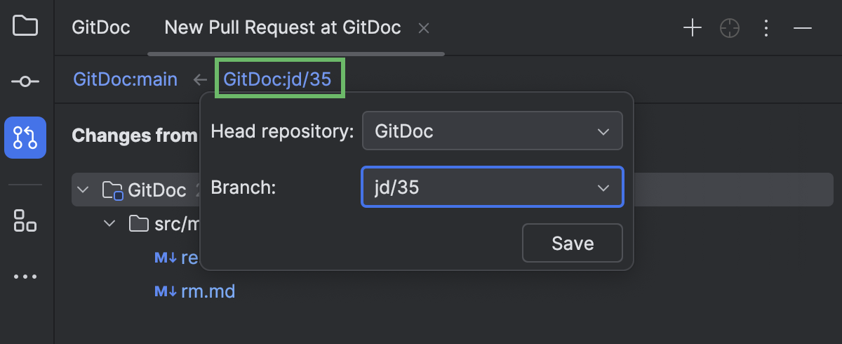 Create and merge GitHub pull requests | PyCharm Documentation