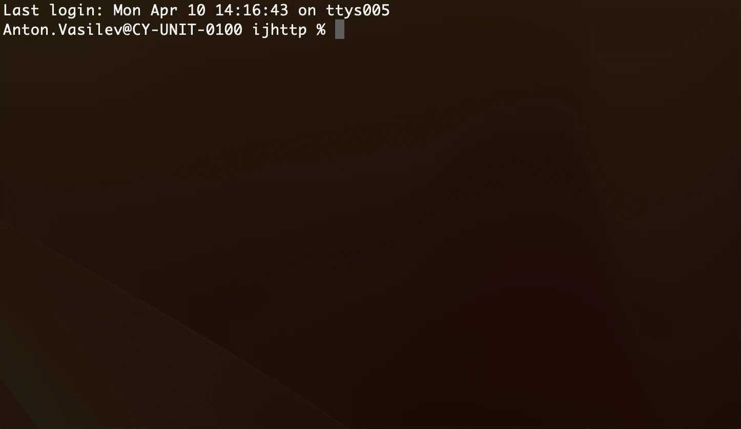 HTTP Client CLI | IntelliJ IDEA Documentation
