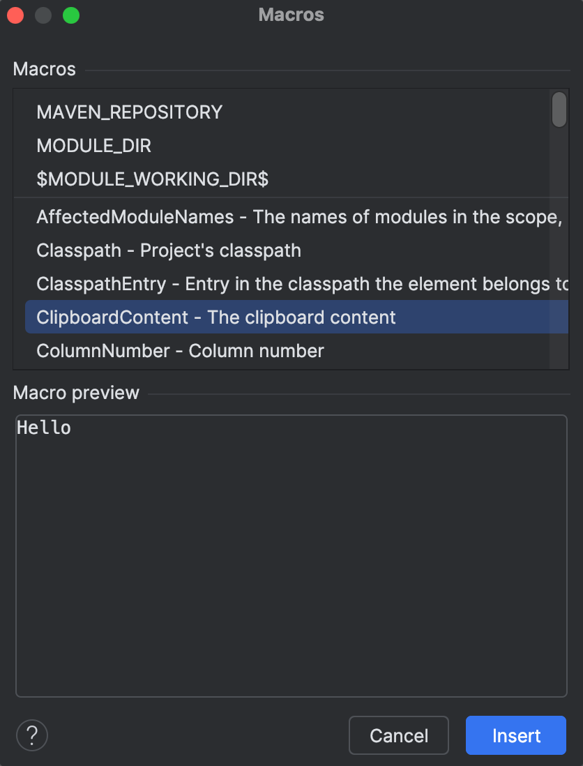 Program arguments, VM options, environment variables | IntelliJ IDEA Documentation