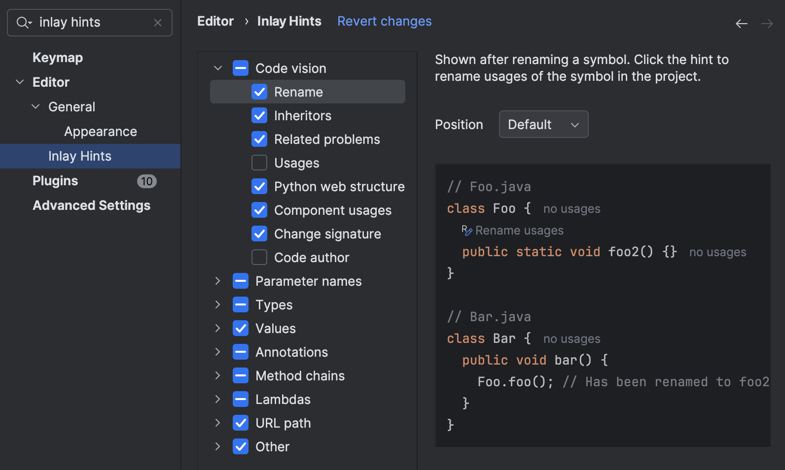 Inlay hints | IntelliJ IDEA Documentation