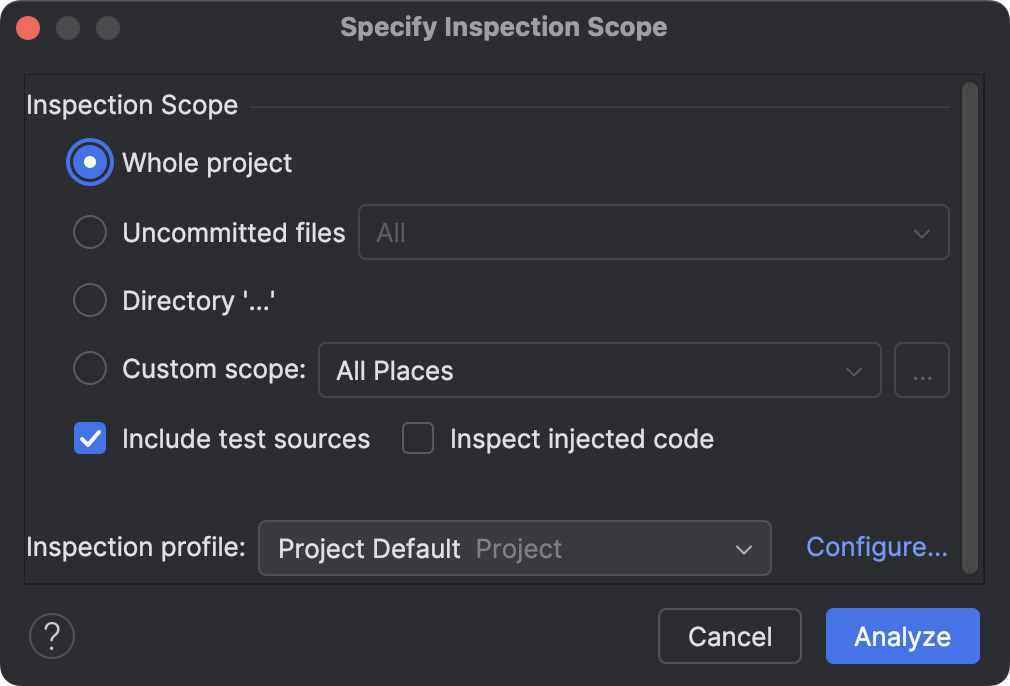 Scopes and file colors | IntelliJ IDEA Documentation