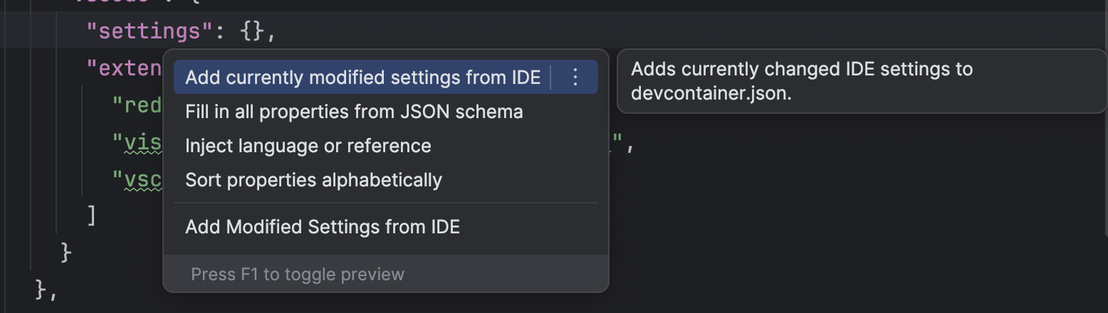 Customizing various Dev Container settings | IntelliJ IDEA Documentation