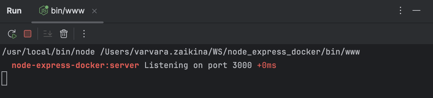 Tutorial: Dockerize a Node.js Express application | WebStorm Documentation
