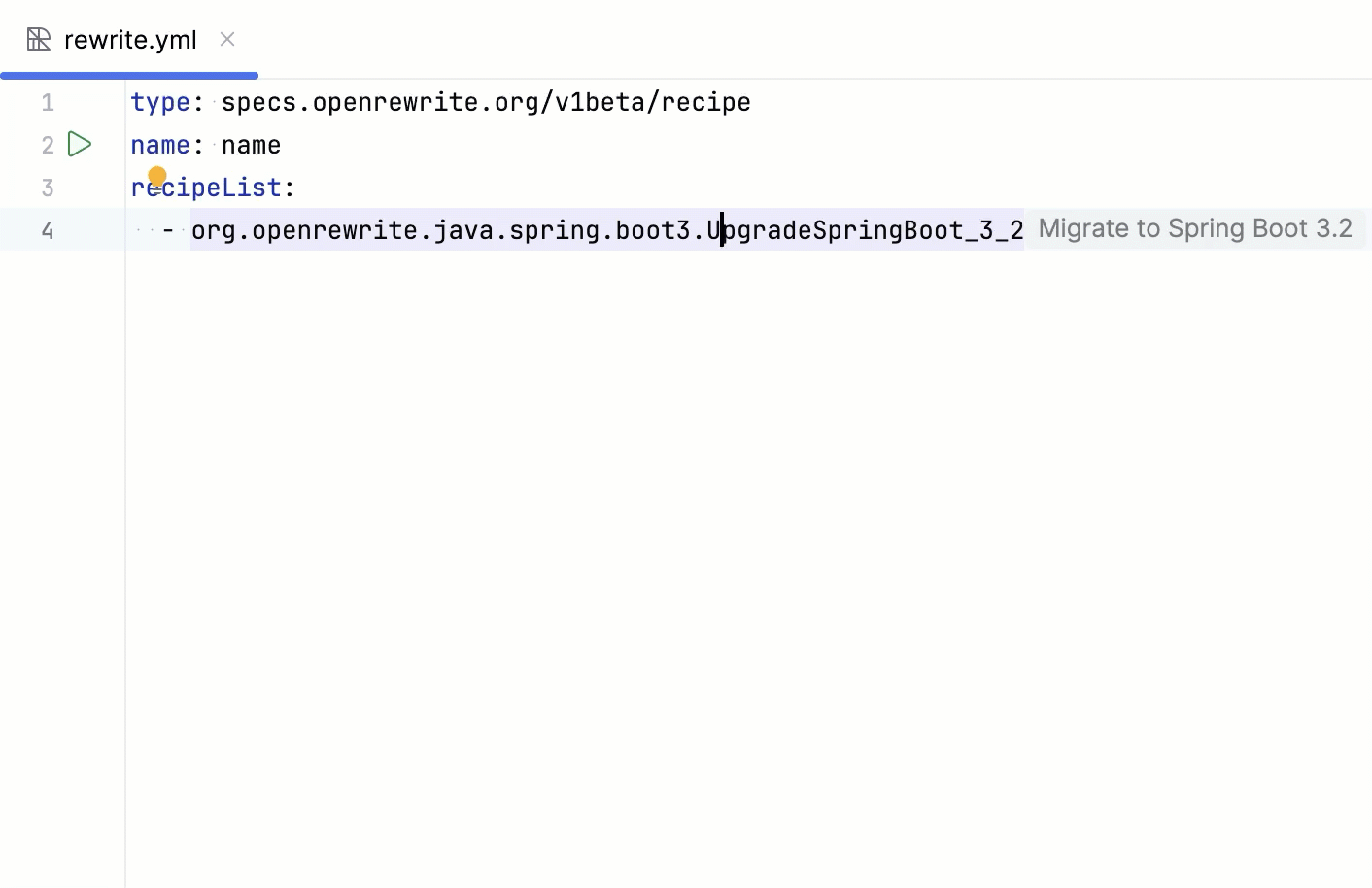 OpenRewrite | IntelliJ IDEA Documentation