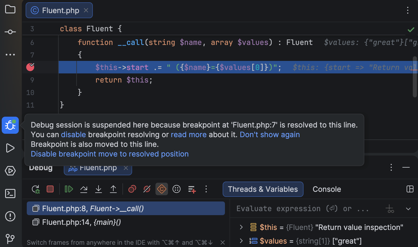 Breakpoints | PhpStorm Documentation