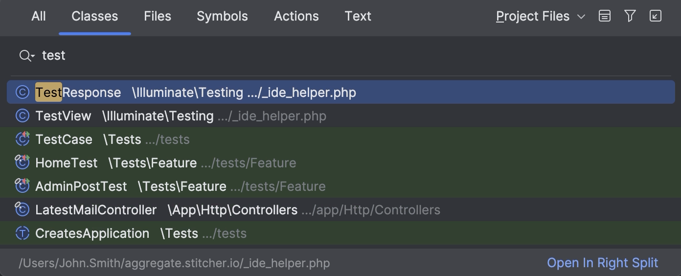 Search everywhere | PhpStorm Documentation